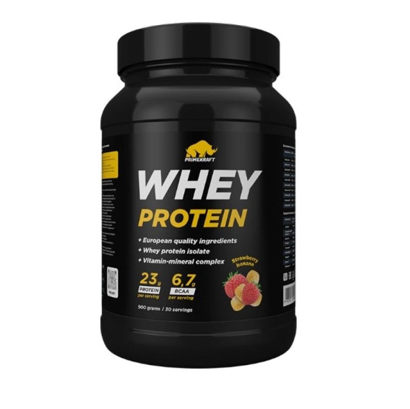 Протеин Prime-Kraft Whey 900г, вкус: клубника и банан - купить с ...