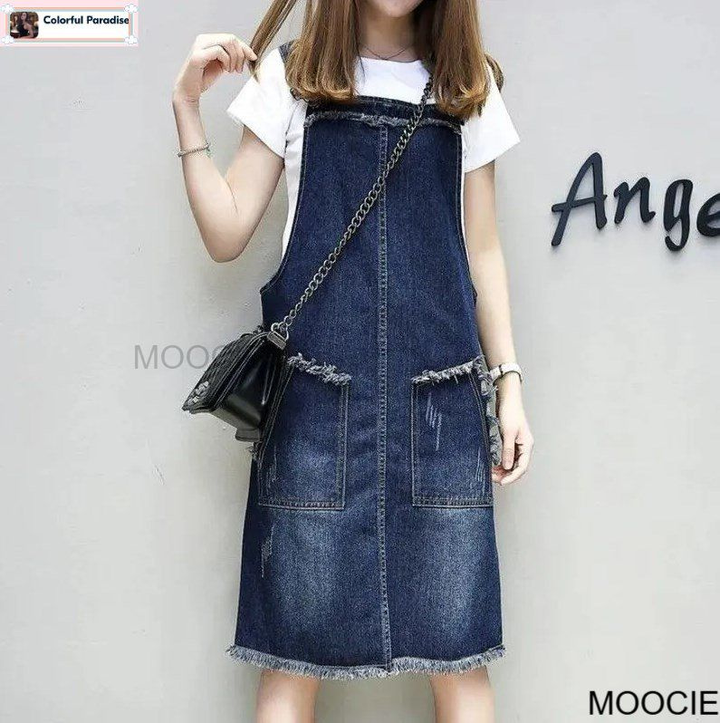 Сарафан Женский MOOCIE небесный Повседневный Деним, размер 56 купить c доставкой на OZON по ...