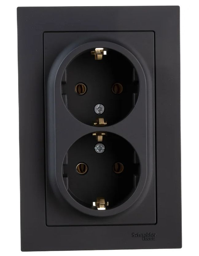 ATN001024 Розетка двухместная Schneider Electric ATLASDESIGN, скрытый ...
