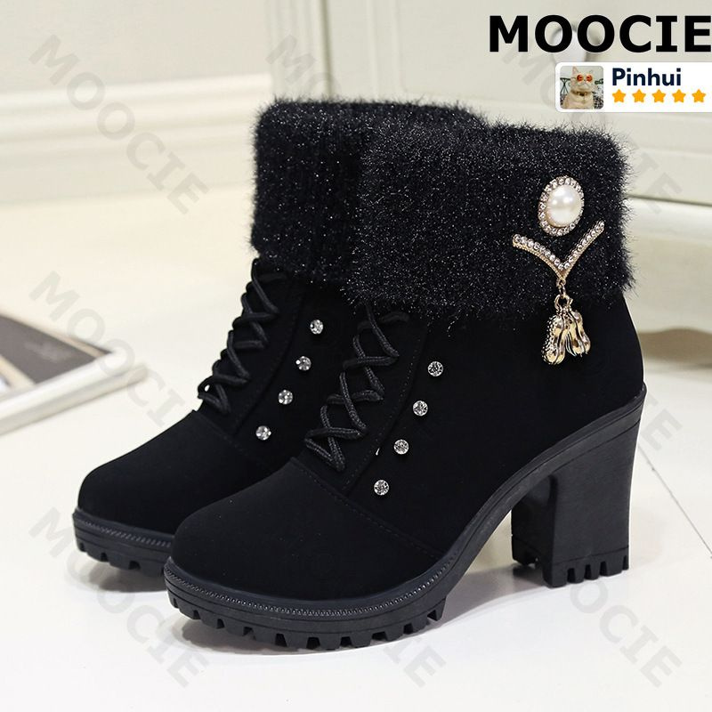Полусапоги Женский MOOCIE, размер 39 черный Демисезон Платформа Шнурки купить c доставкой на ...