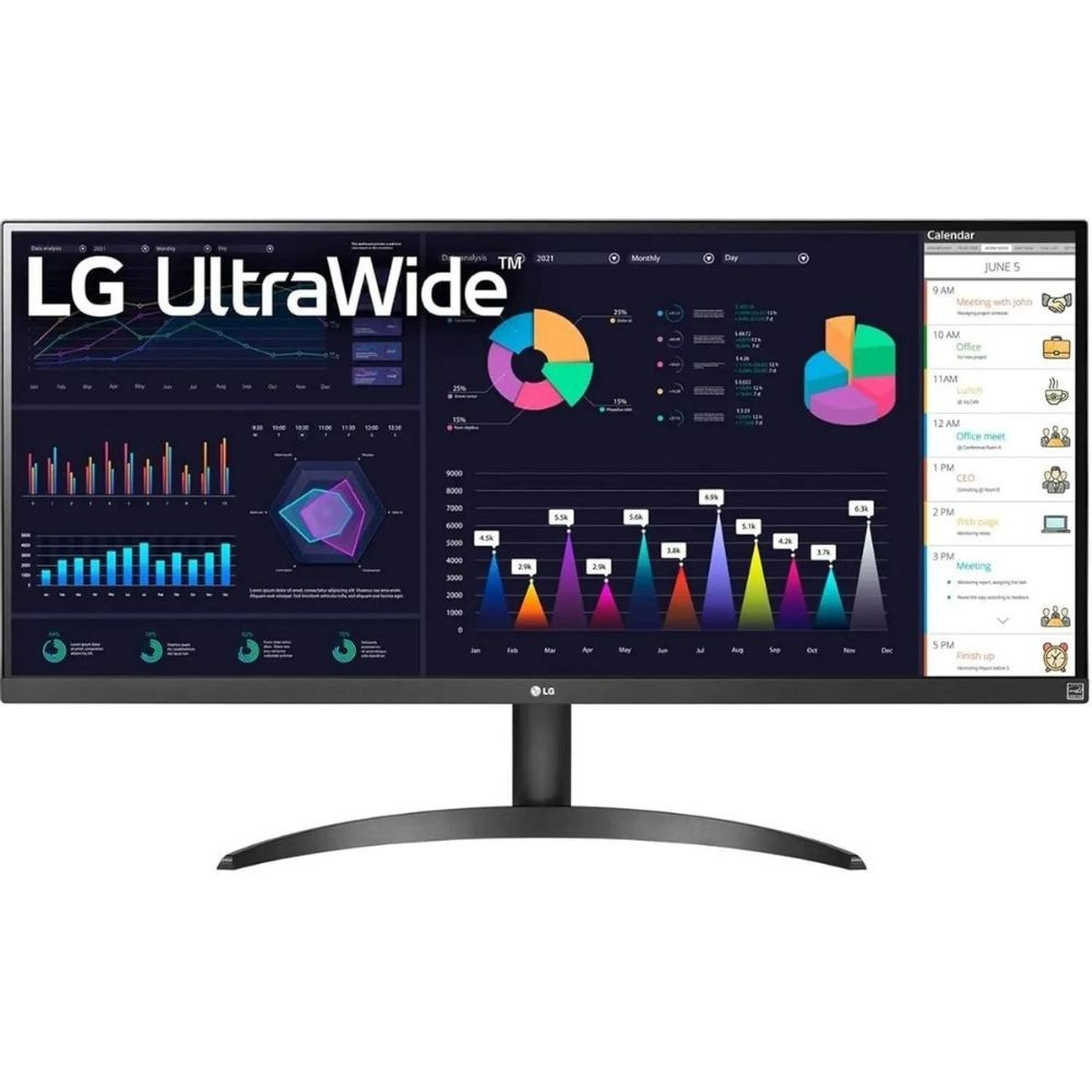 LG 29" Монитор 29WQ500-B UltraWide Full HD IPS, 21:9, с AMD FreeSync ...