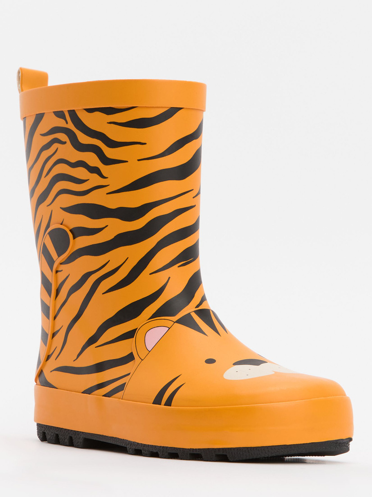 Сапоги резиновые Мальчики Tendance оранжевый черный Резина Франция Демисезон купить C доставкой
