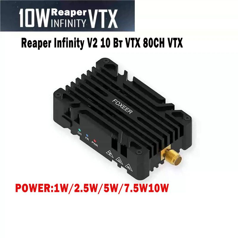 Foxeer 4,9 6G Reaper Infinity V2 10 Вт VTX 80 каналов Встроенный ...