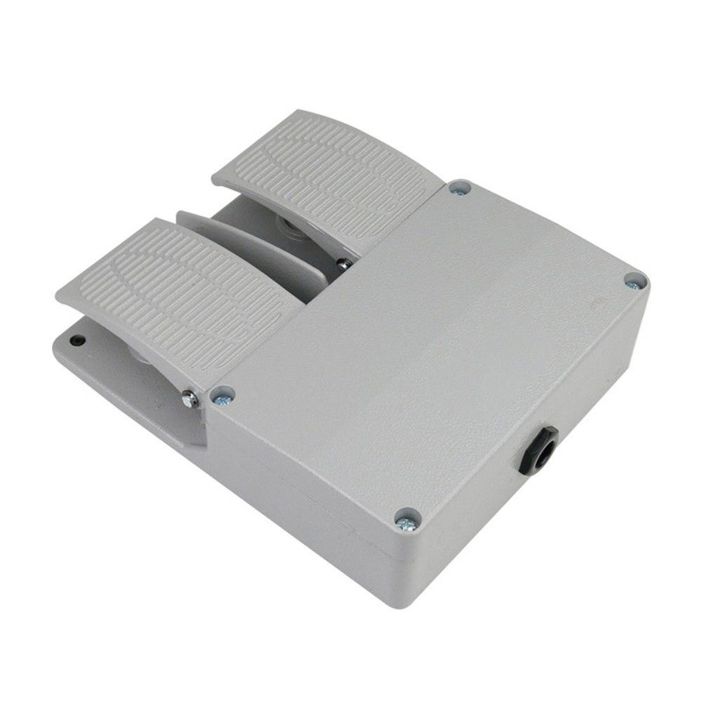 OZ-NBYS Ножной переключатель YDT1-16 Корпус из алюминиевого сплава Серый Двойной педальный ...