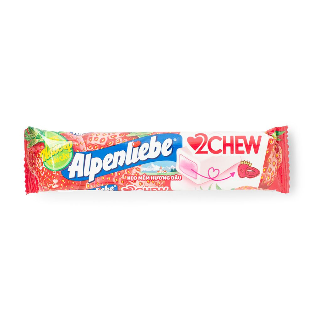 Жевательные конфеты Alpenliebe 2 CHEW со вкусом клубники, 24,5г ...