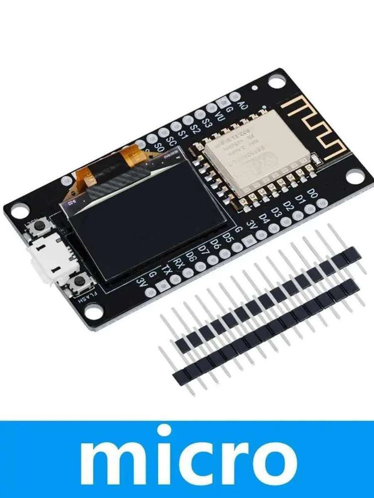 NodeMCU ESP8266 Development Board с 0,96 дюймовым OLED дисплеем CH340G ESP-12F WiFi модуль TYPE ...