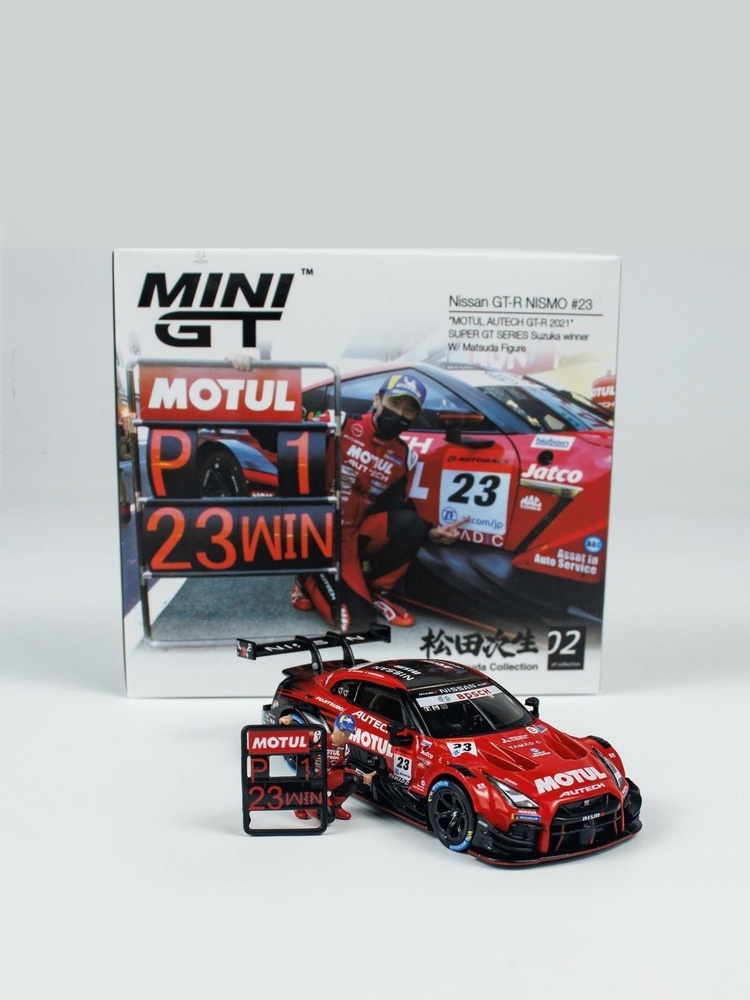 Машинка MINI GT 1/64 #875 Nissan GT-R NISMO #23 MOTUL AUTECH GT-R 2021 Die-cast Alloy Car Model ...
