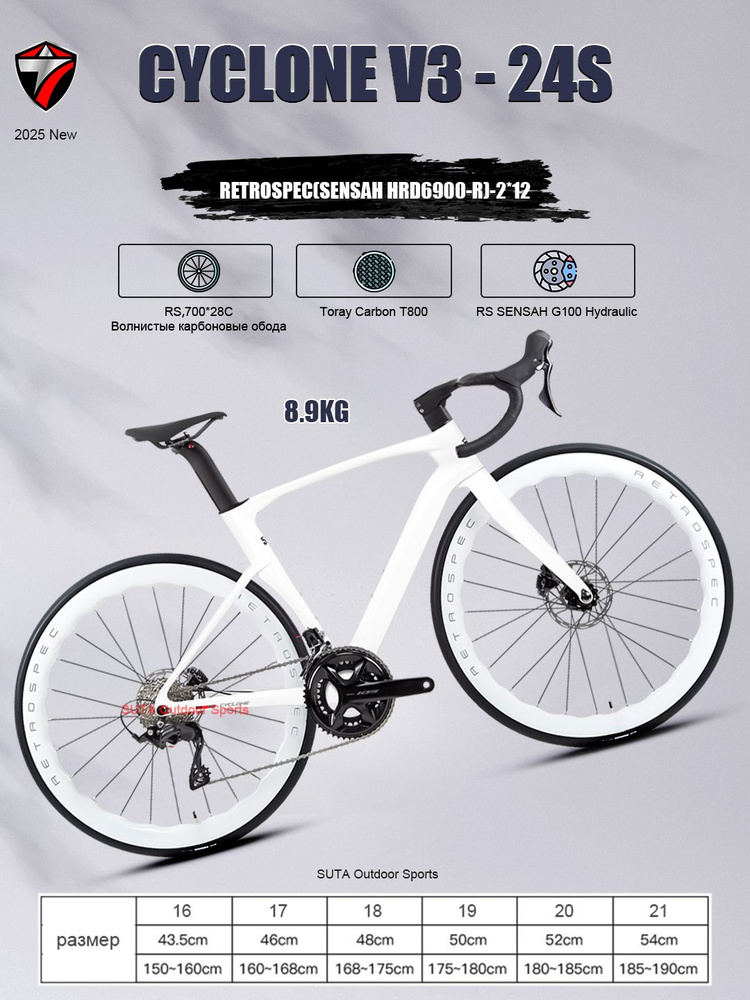 TWITTER BIKE Велосипед Шоссейный, CYCLONE RS-24 купить на OZON по ...