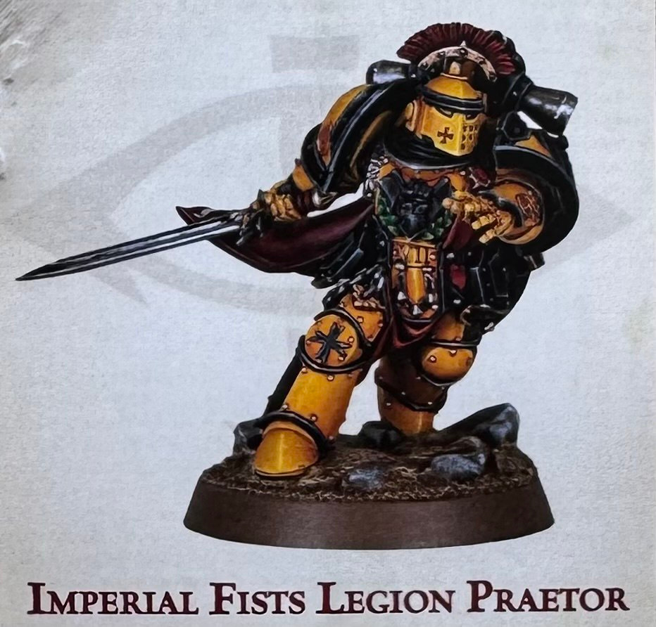 Warhammer 30k Миниатюры / Imperial Fists / Legion Praetor (смола, литье ...