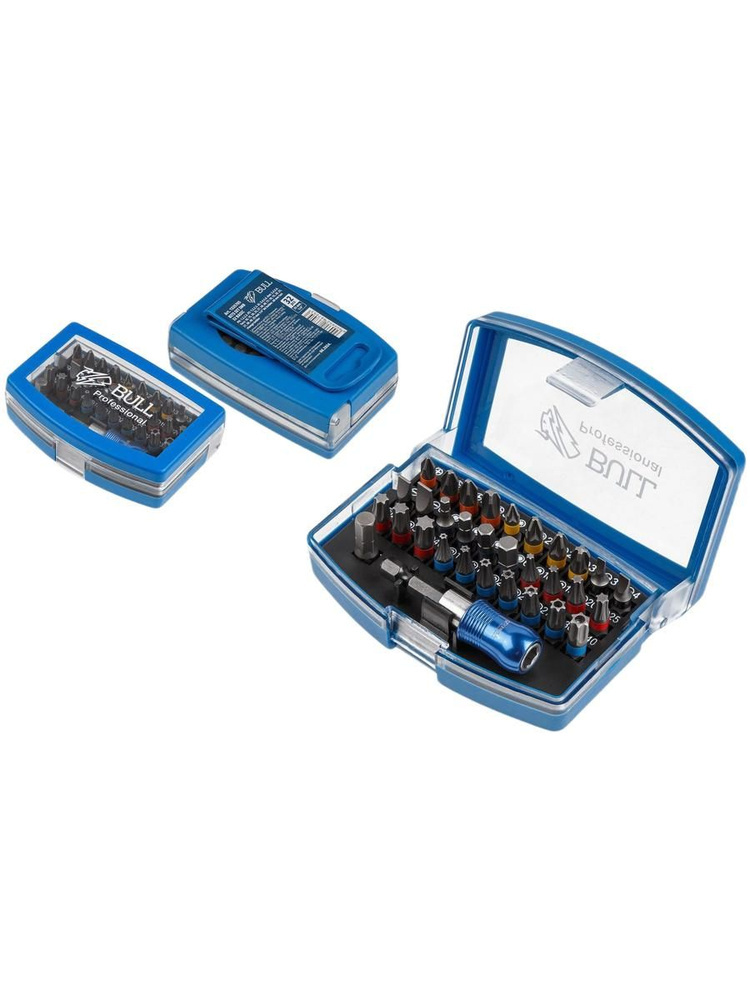 BULL Набор бит для шуруповерта магнитные IMB 32 Basic в кейсе 32 ...