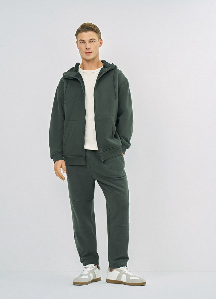 Брюки Мужской O'STIN хаки Трикотаж Повседневный, размер 54, 56 На любой ...