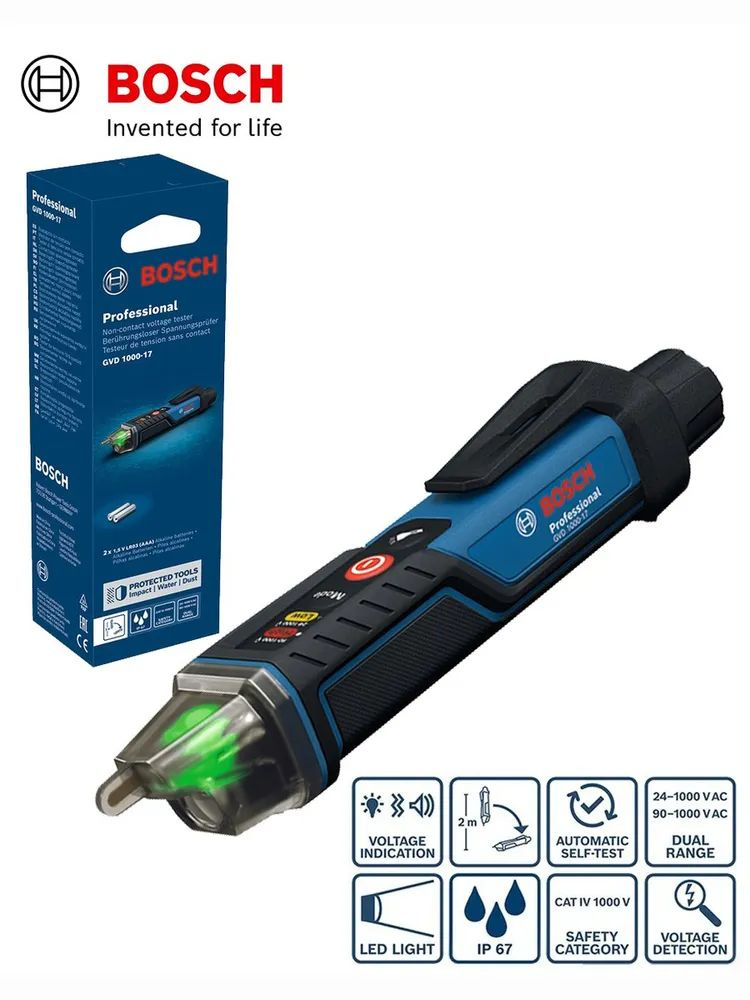 Индикатор напряжения Bosch GVD 1000-17 бесконтактной проводки ...