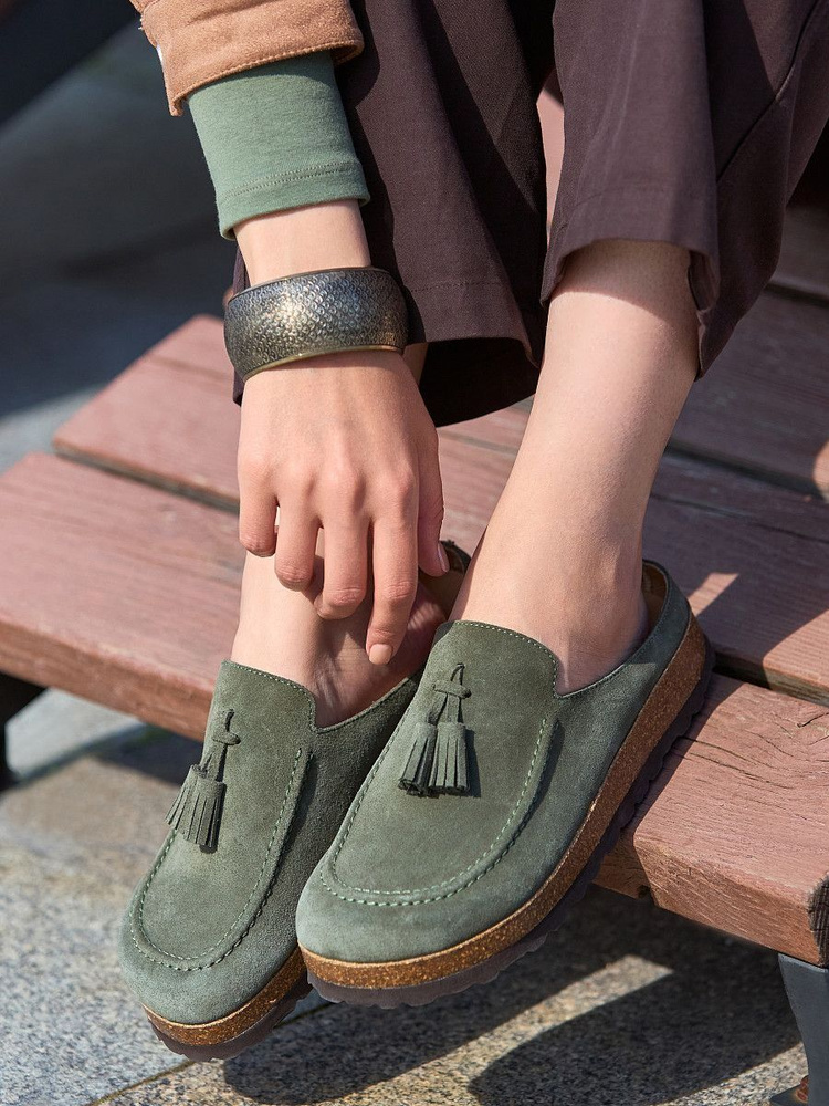 Сабо Женский Ortmann Замша натуральная H, размер 40 Германия Да купить c доставкой на OZON по ...