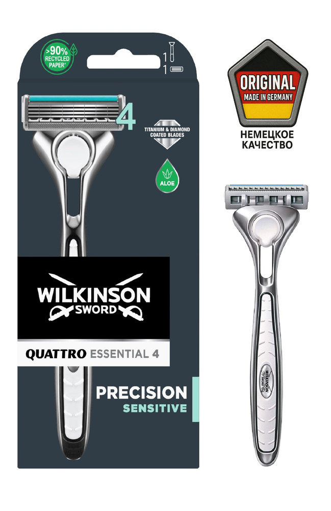 Wilkinson Sword Quattro Essential Precision Sensitive / Бритвенный ...