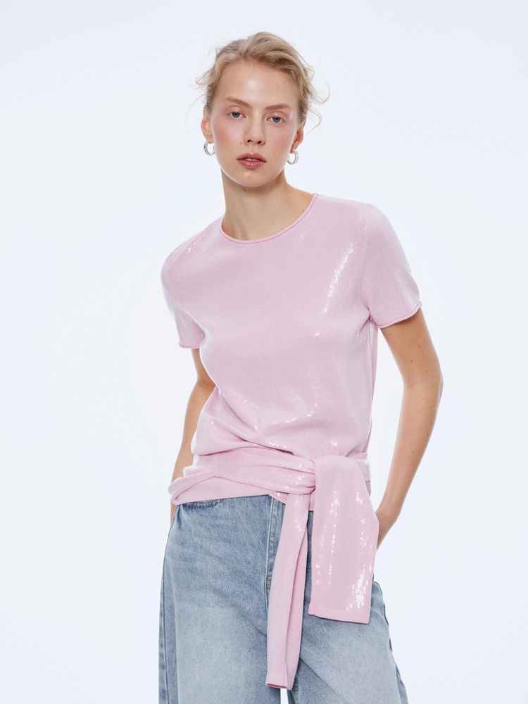 Джемпер Женский SELA розовый, размер 50 Китай купить c доставкой на OZON по низкой цене (3016541935)