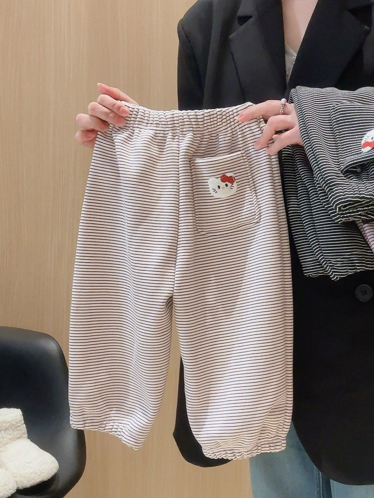 Брюки для малышей Девочки, Мальчики MOOCIE Эластичная бежевый, размер 130 Хлопок купить c ...