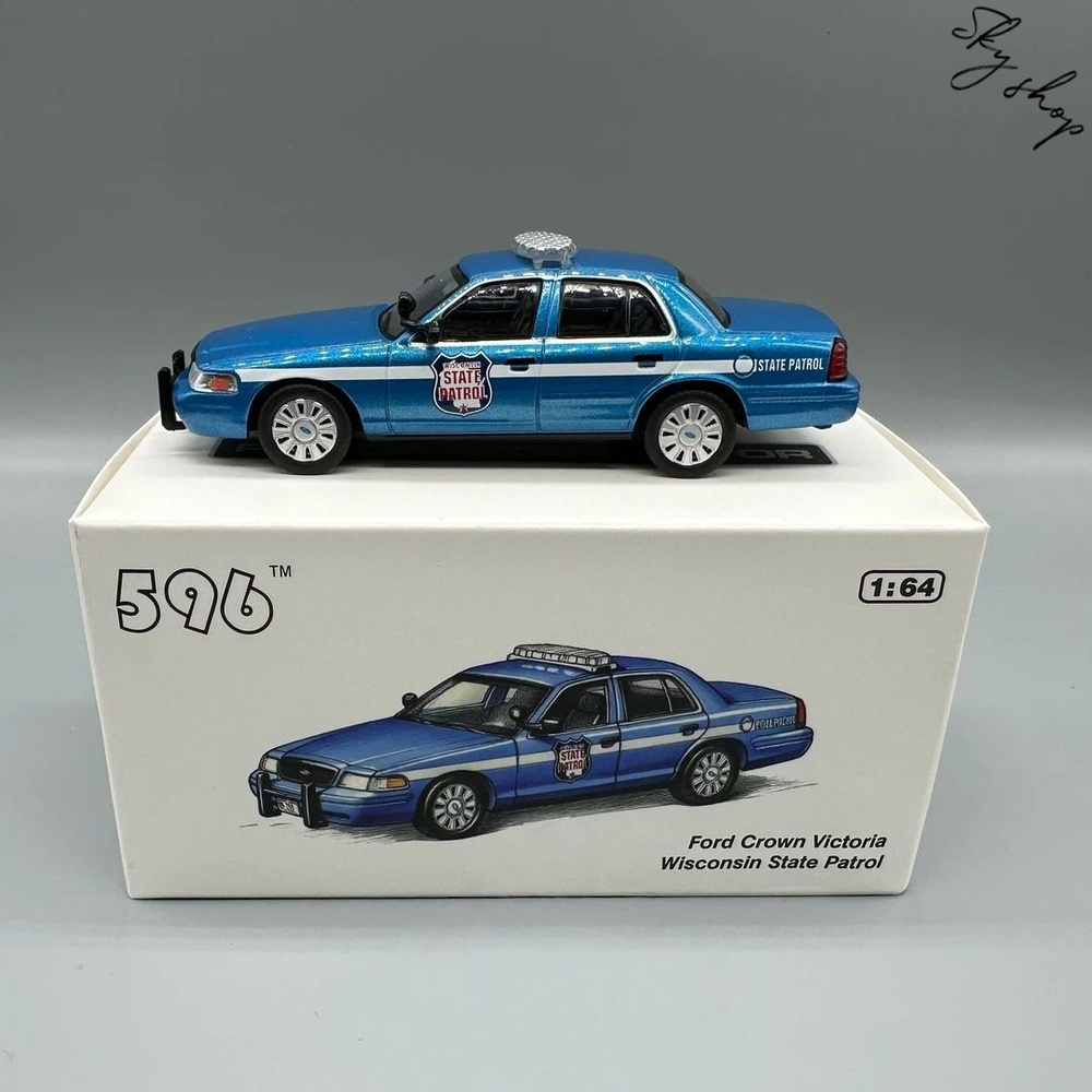 Машинка 596 Model 1:64 Ford Crown Victoria Wisconsin State Patrol ...