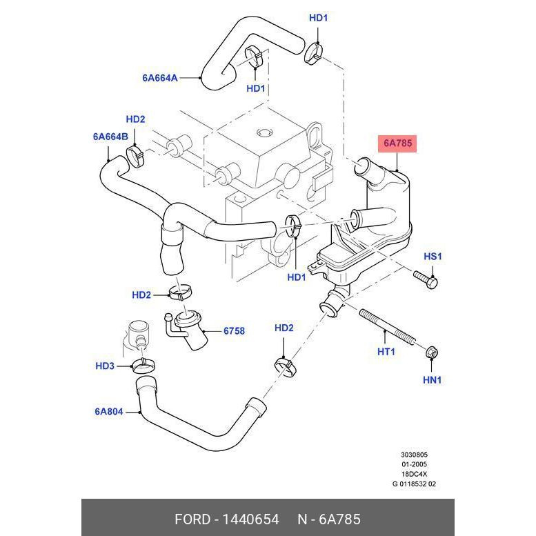 Сепаратор рециркуляции картерных газов FORD 1440654 купить на OZON по ...