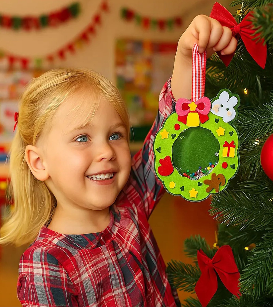 Поделка из Фетра Новогодний носок / Украшение на елку / Подарок на ...