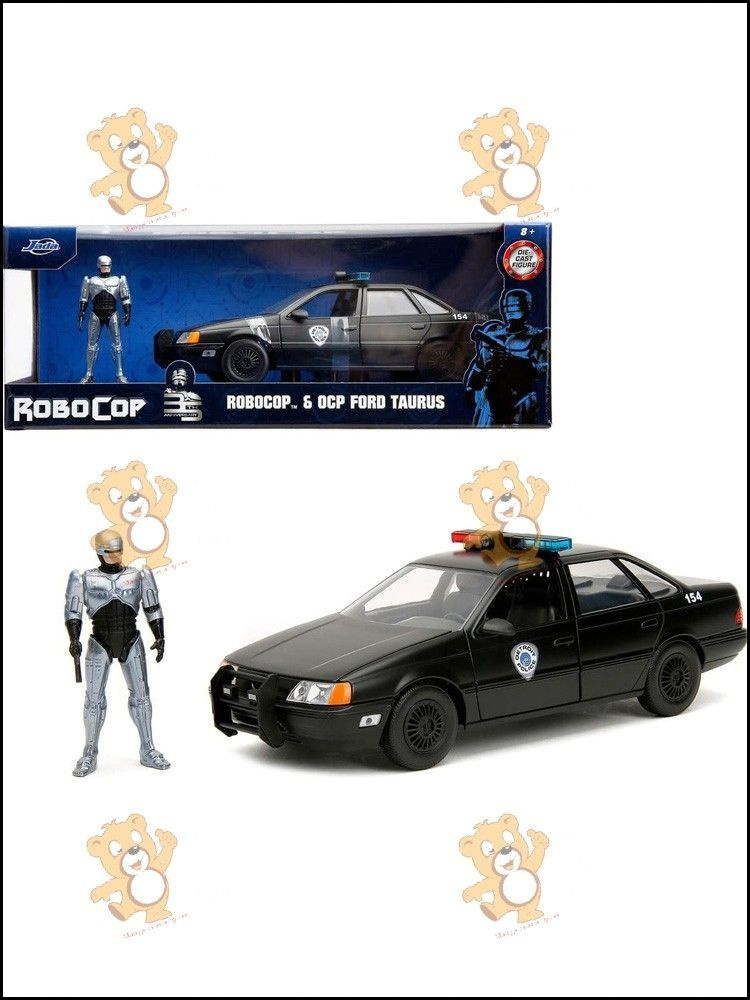 Машинка Jada Toys 1986 Ford Taurus OCP Detroit Police w/ Robocop Figure ...