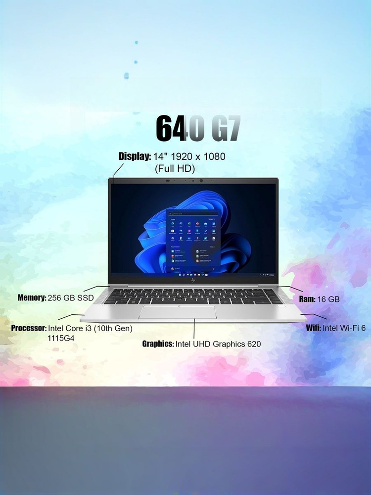 Ноутбук HP, 14, ProBook 640 G7, Intel Core i5-10310U, 8 ГБ, 256, Intel ...