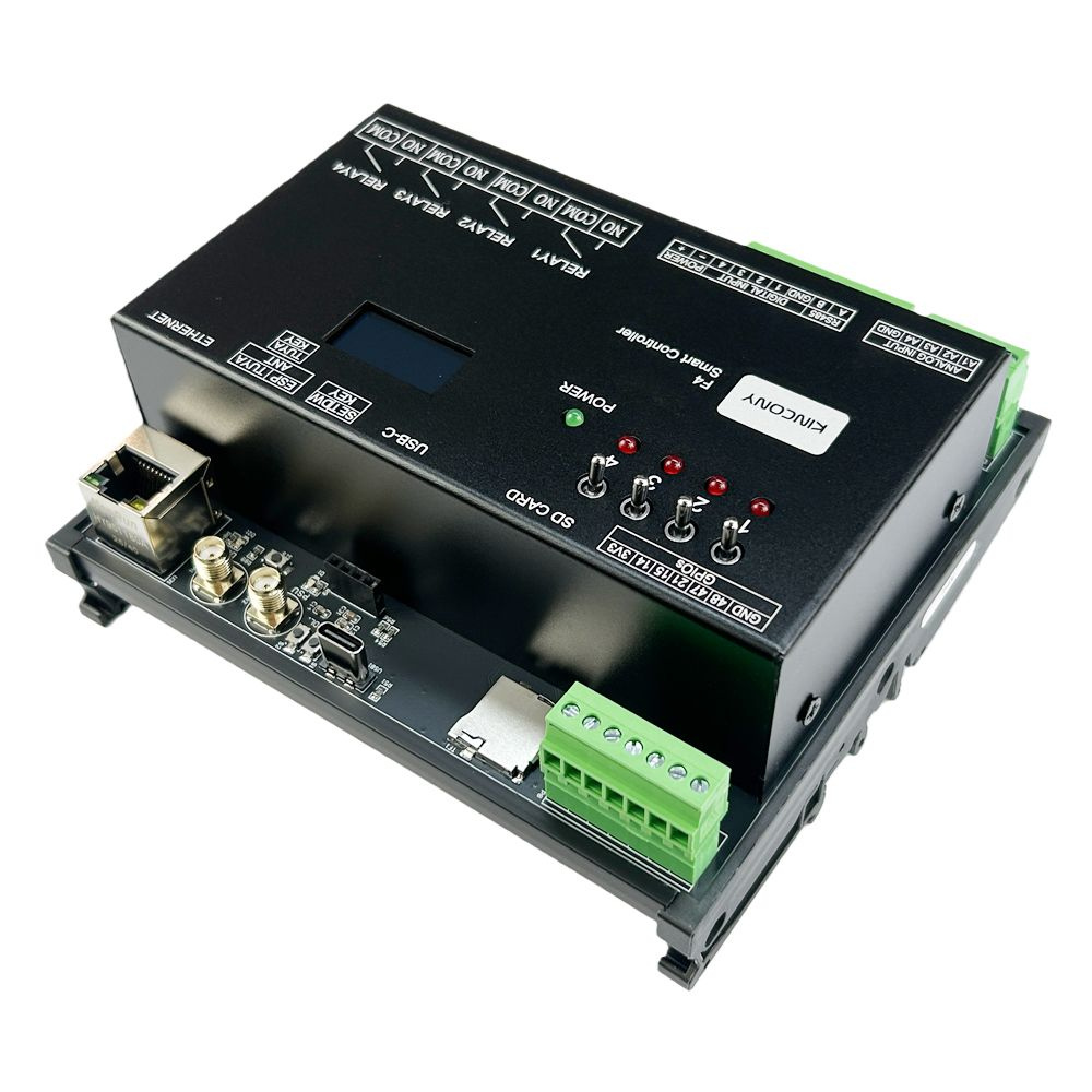 KinCony F4 4CH ESP32-S3 Съемная релейная плата ESPHome для приложения ...