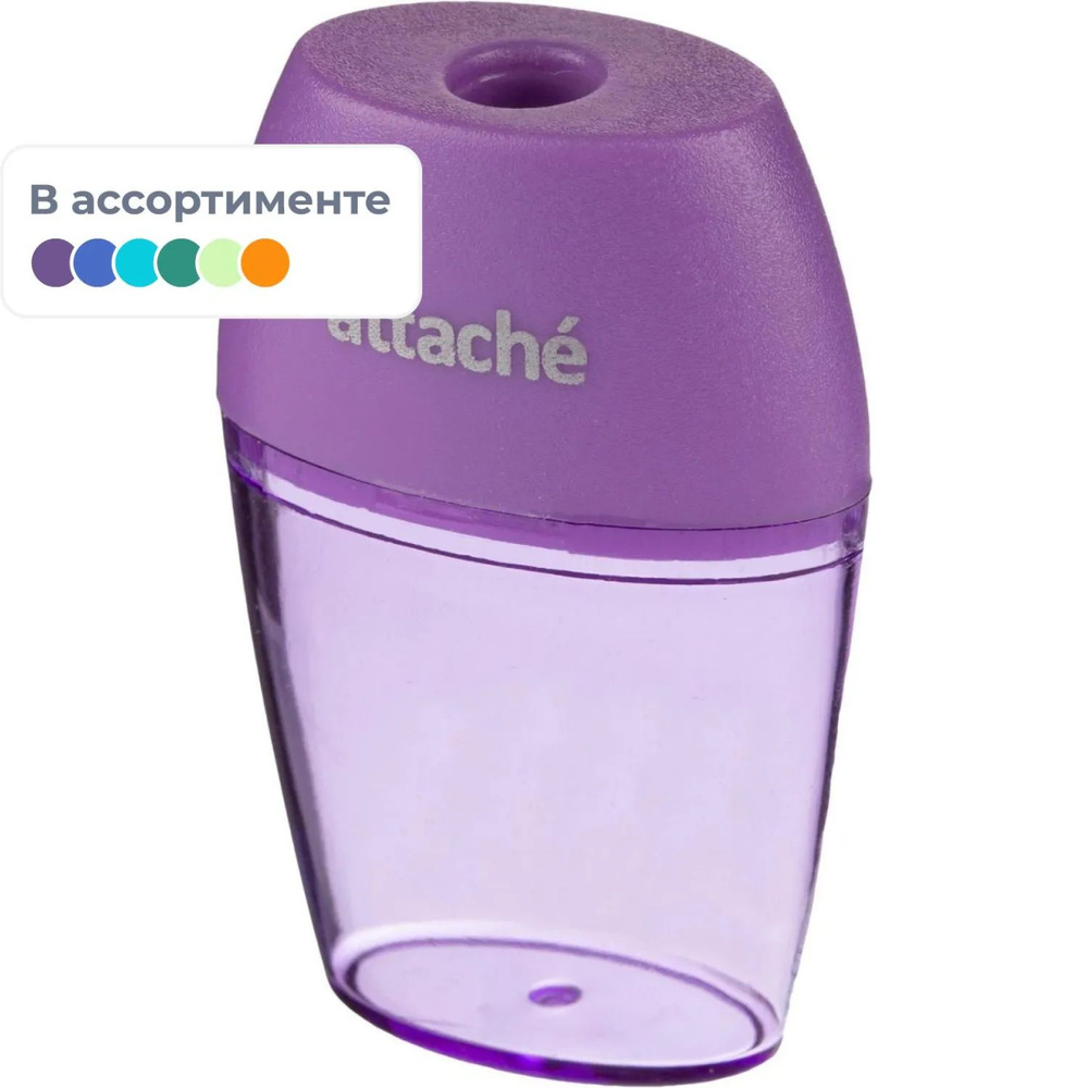 Точилка Attache Bright Colours 1 отв., цветной контейнер купить на OZON ...