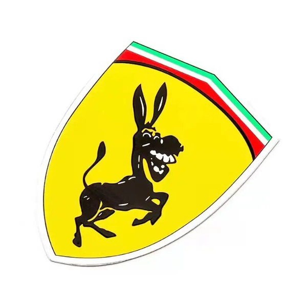 Наклейка шильдик на авто Ferrari (Алюминий) купить на OZON по низкой ...