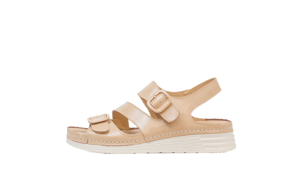 Босоножки Женский HELENA BERGER Без каблука Натуральная кожа, размер 38 F Лето Россия Пряжка ...