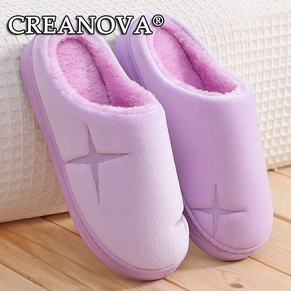Тапочки Женский CREANOVA, размер 38, 39 тускло-сиреневый Закрытый нос Без застёжки Зима купить c ...