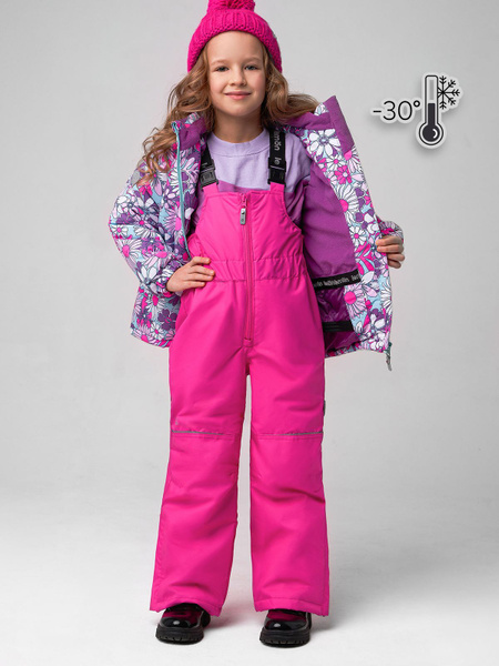 Полукомбинезон утепленный Девочки Coccodrillo, размер 104, рост 104 розовый антик Еврозима ...