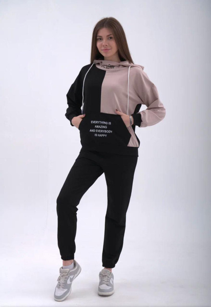 Костюм спортивный Женский ABM Fashion Повседневный двойка бежевый ...