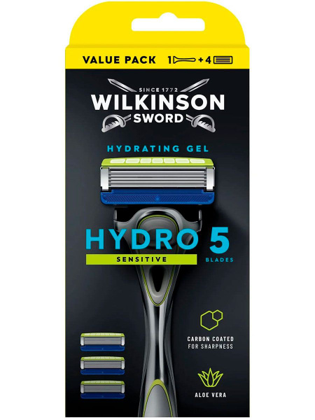 Wilkinson Sword Schick Hydro 5 Sensitive Бритва (1 станок, 4 кассеты ...