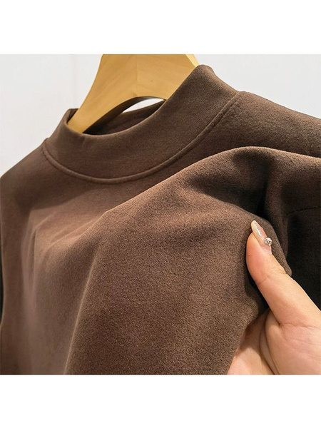 Лонгслив Мужской кофе Длинный, размер 54 Softshell Повседневный, рост 160-190 с вырезом купить c ...