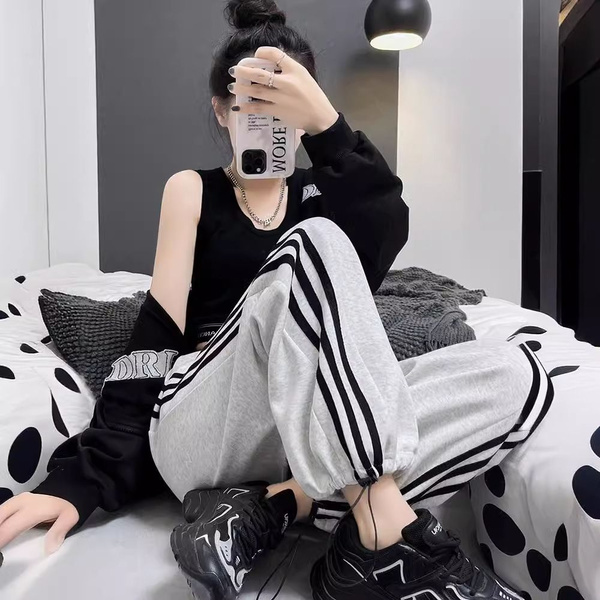 Брюки Женский, Мужской CHAOPAI светло-серый Полиэфирное волокно Повседневный, размер 52 Пояс ...