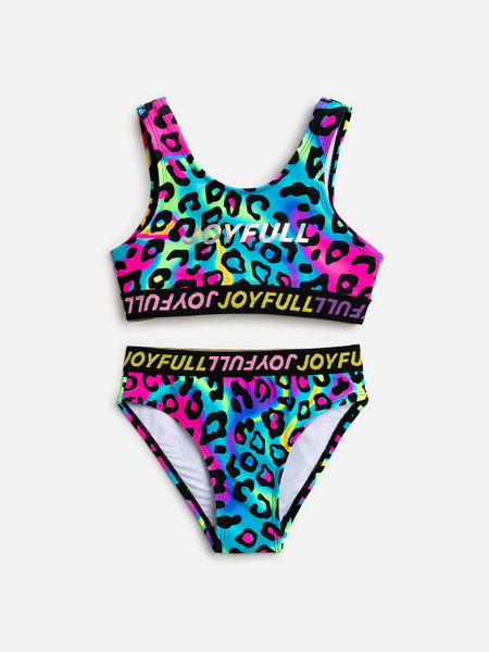 Купальник раздельный Девочки Acoola разноцветный, размер 134, 140 Плавание, Аквааэробика Китай ...