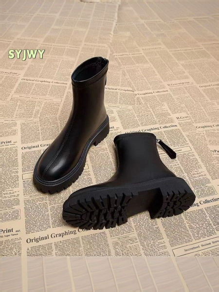 Сапоги Женский SYJYW полусапоги, размер 38 черный На любой сезон Толстый каблук купить c ...