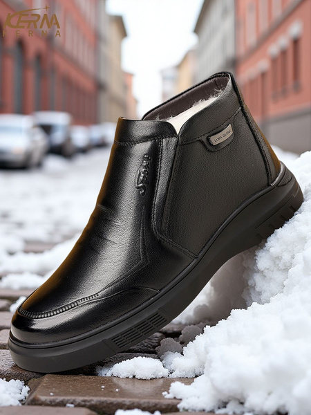 Ботинки Мужской KERNA черный, размер 41 Зима D Молния Без каблука Бант Россия купить c доставкой ...