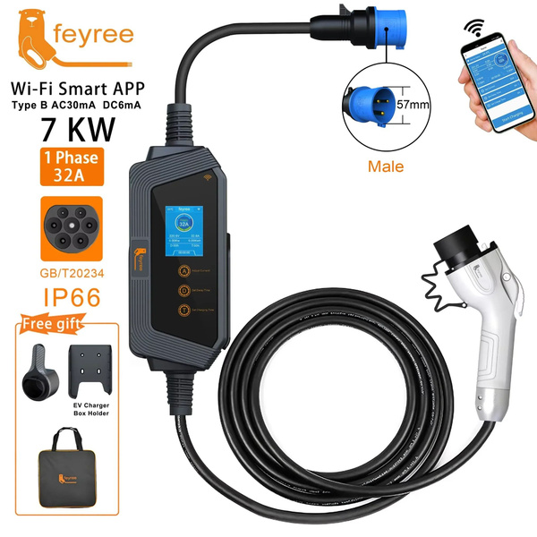 GBT feyree Type2 / Type1 / GBT / TS-NACS Socket 32A 7KW 1 Phase Умное ...