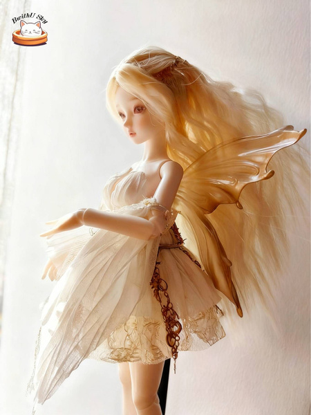 BwithU 1/6 BJD Firefly фея! В ебony-белом платье с золотой отделкой, см ...