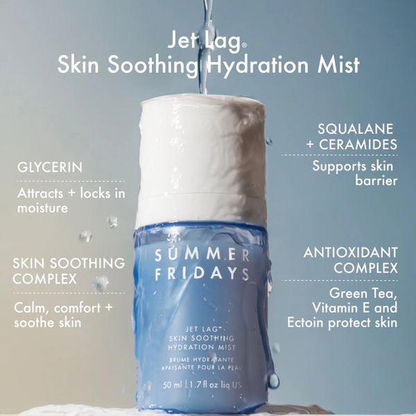 Успокаивающий увлажняющий спрей для лица Summer Fridays Jet Lag Skin ...