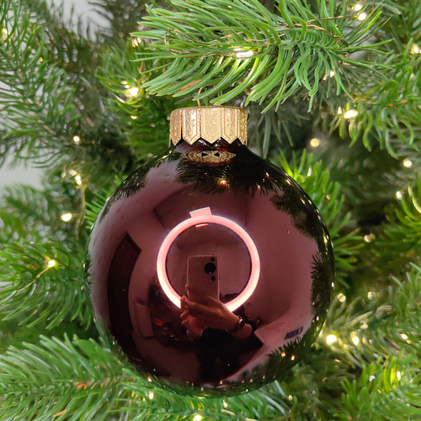 Елочный шар стеклянный 100 мм бордовый глянцевый купить c доставкой на ...