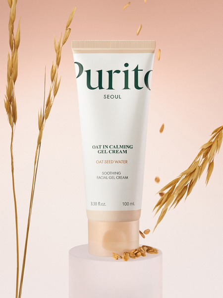 Увлажняющий гель - крем для лица с овсом Purito Oat in Calming Gel ...
