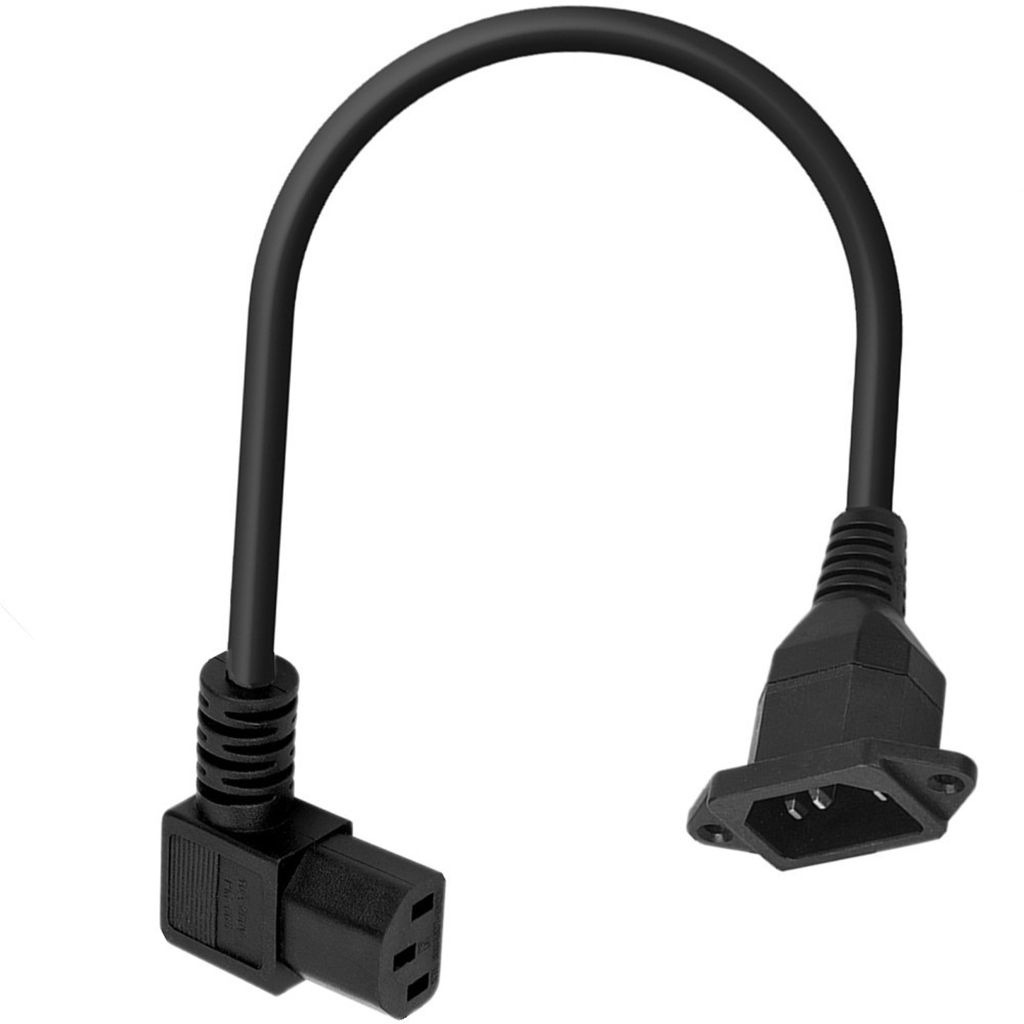 Удлинитель питания Iec320 C13 C14 кабель под углом 90 градусов вниз влево вправо купить на Ozon