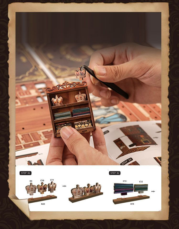 Подарочный Интерьерный конструктор (Румбокс) миниатюра JYCMGZS "королевский ателье по пошиву ...