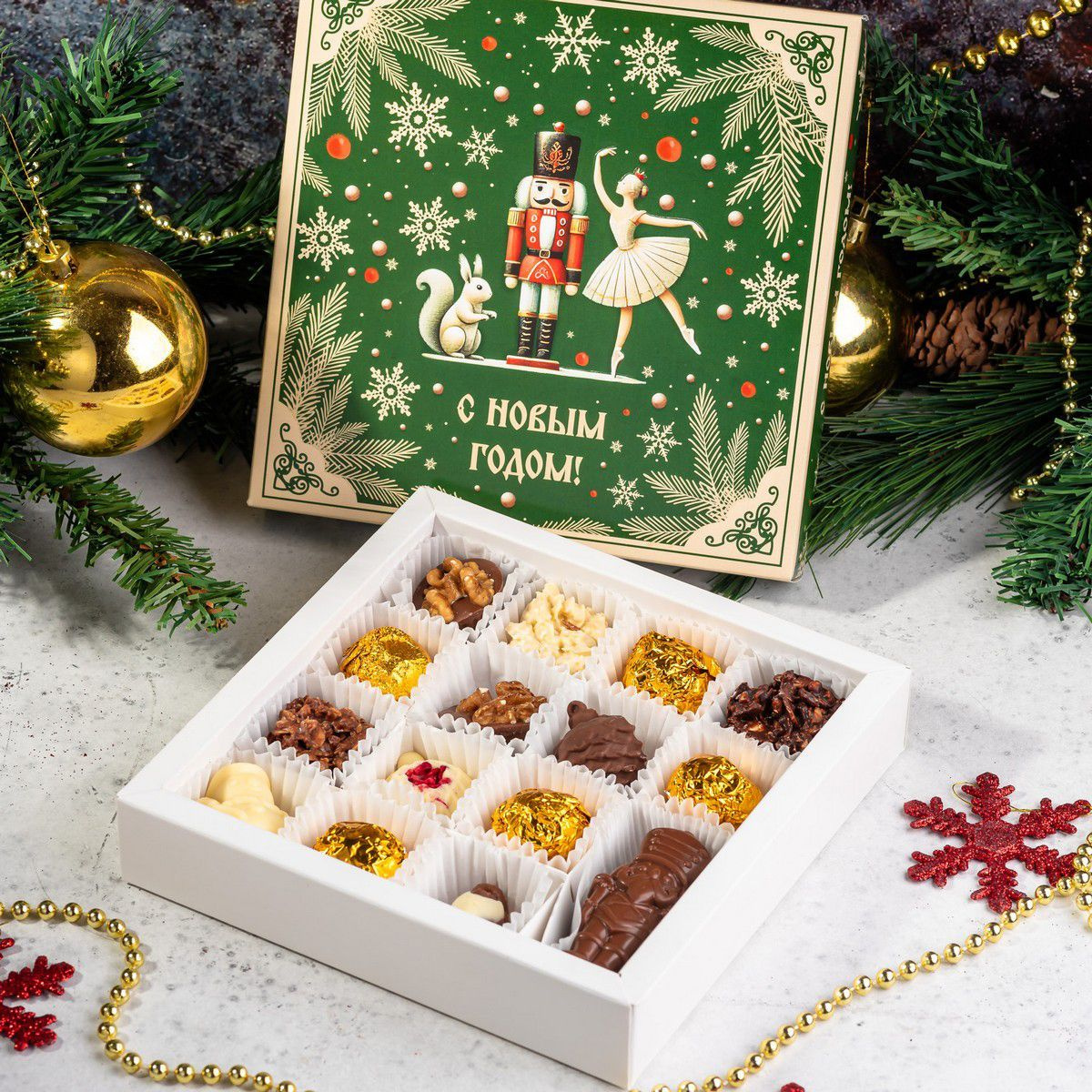 Конфеты новогодние подарочные набор ЩЕЛКУНЧИК, сладкий подарок на Новый ...
