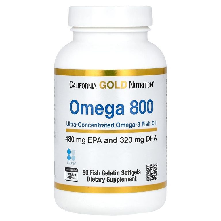 California Gold, Omega 800 Ultra, Рыбий жир с Омега 3, в форме ...