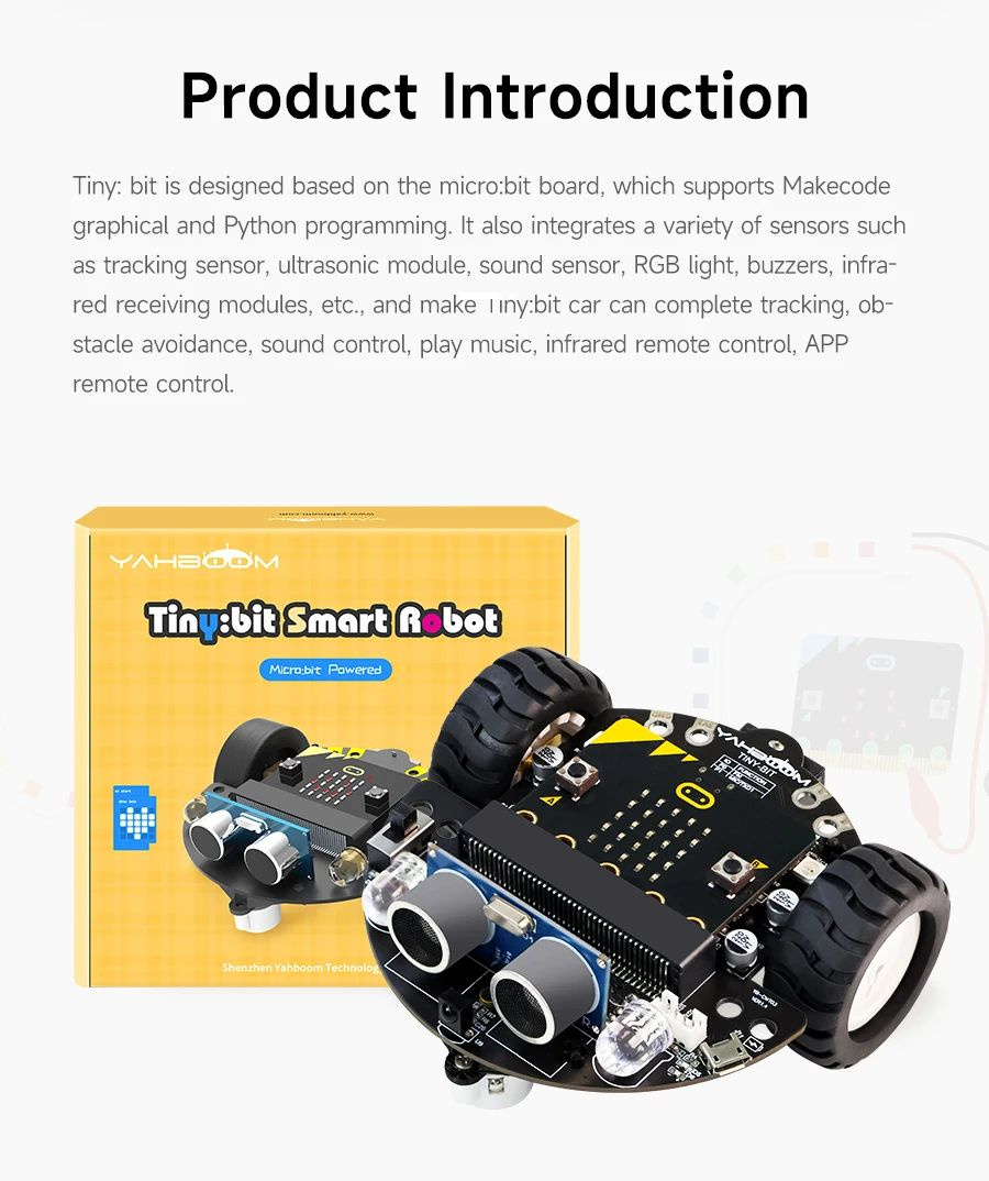 Yahboom Microbit Car, Without Microbit Programmable Игрушки Робот ...