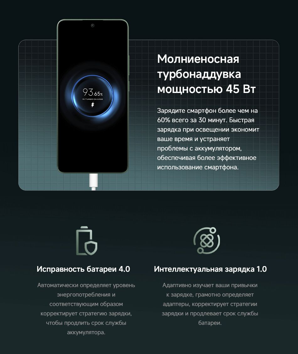 Смартфон Poco P M7 Pro 256 ГБ 8 ГБ Серый, Прозрачный 6.67 OLED/AMOLED ...