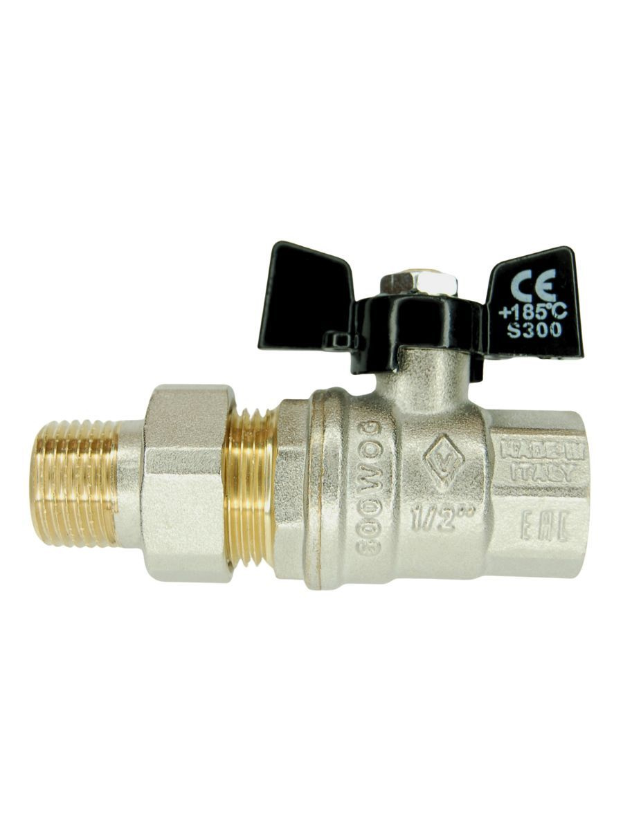 Кран шаровой Bugatti OREGON 322 3/4" с американкой Внутренний-Наружный ...